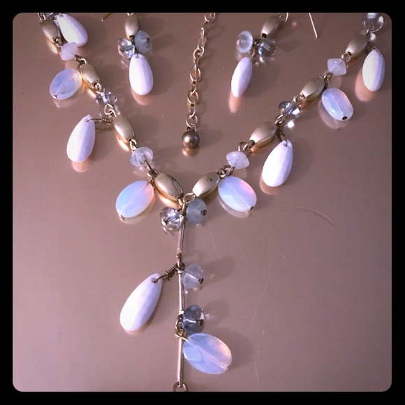 George | Jewelry | Gold Chain Beaded Y Necklace Earring Set | Poshmark